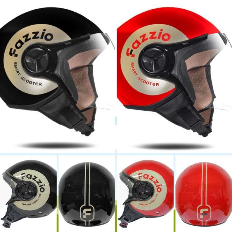 Jual Helm Helmet Fazzio Classy Yjn17 Hitam Merah Di Seller Regstore ...