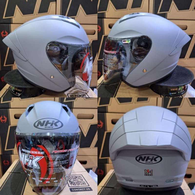 Jual Helm Half Face Nhk N1 Max Solid White Sni Dot Original Single ...
