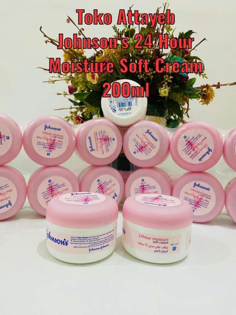 Jual Johnson's 24 Hour Moisture Soft Cream 200ml Krim Arab Johnson ...