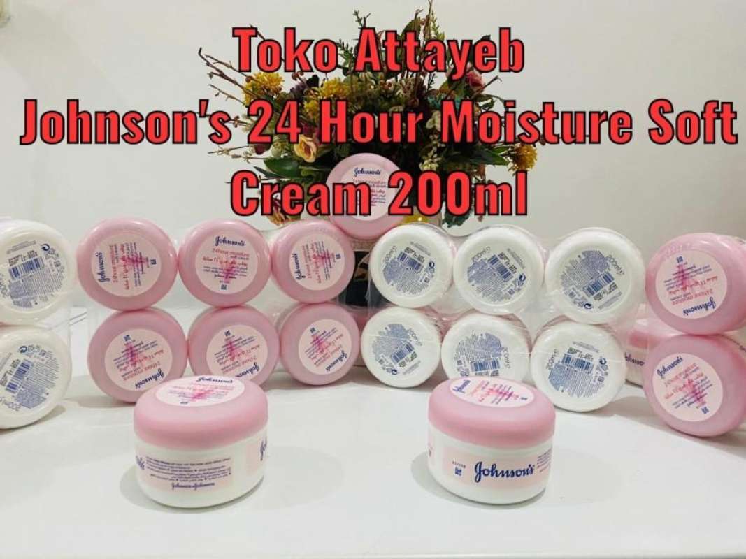 Jual Johnson's 24 Hour Moisture Soft Cream 200ml Krim Arab Johnson ...