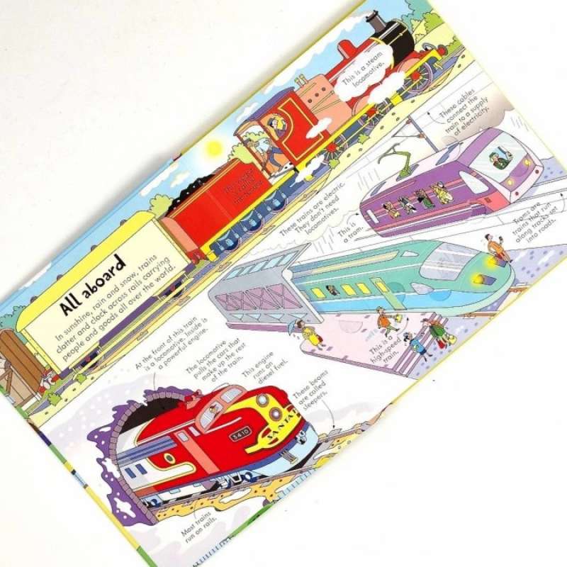 Promo Usborne Look Inside Trains With Over 50 Flaps To Lift Diskon 23% ...