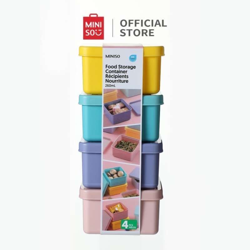 Jual Miniso Kotak Makan 4 Buah Tempet Penyimpanan Food Storage ...