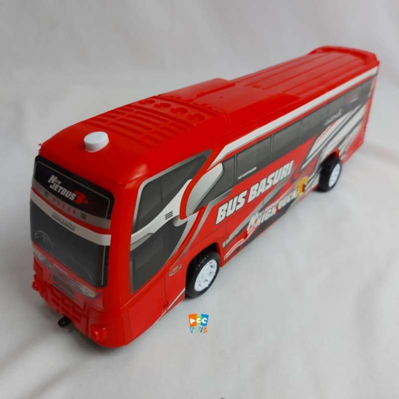 Jual Mainan Bus Bis Basuri Telolet Plastik Friction Toy Baterai Suara ...