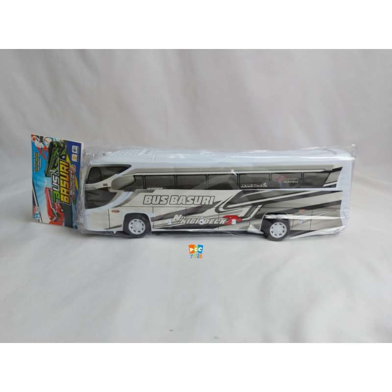 Jual Mainan Bus Bis Basuri Telolet Plastik Friction Toy Baterai Suara ...