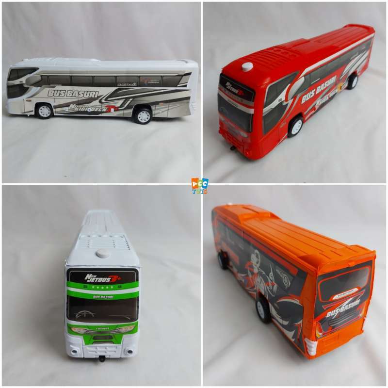 Jual Mainan Bus Bis Basuri Telolet Plastik Friction Toy Baterai Suara ...