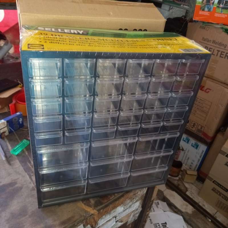 Jual Sellery Rak Penyimpanan Komponen Baut 39 Slot Bahan Mika Di Seller ...
