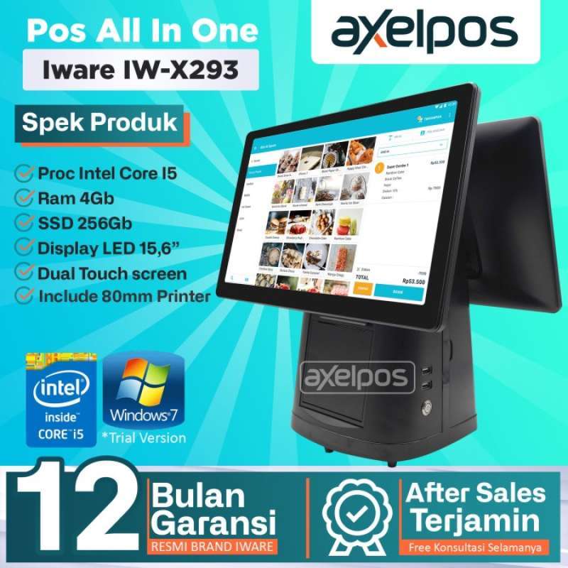 Promo Terbaru Mesin Kasir Pc Pos All In One Dual Monitor I5 Touchscreen Iware X293 - Windows ...