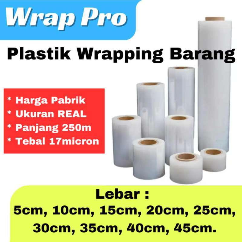 Jual Plastik Wrapping Barang Bening / Stretch Film Roll - 25cm X 250m ...