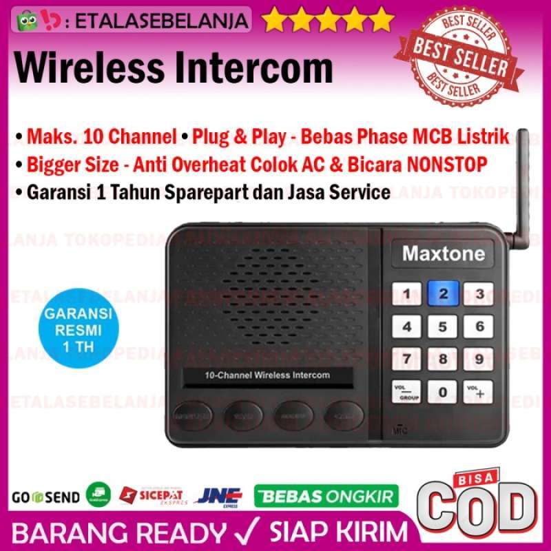 Promo Interkom Intercom Wireless 10 Nirkabel - 1 Unit Tone Sk1210 Diskon 23% Di Seller Skala ...