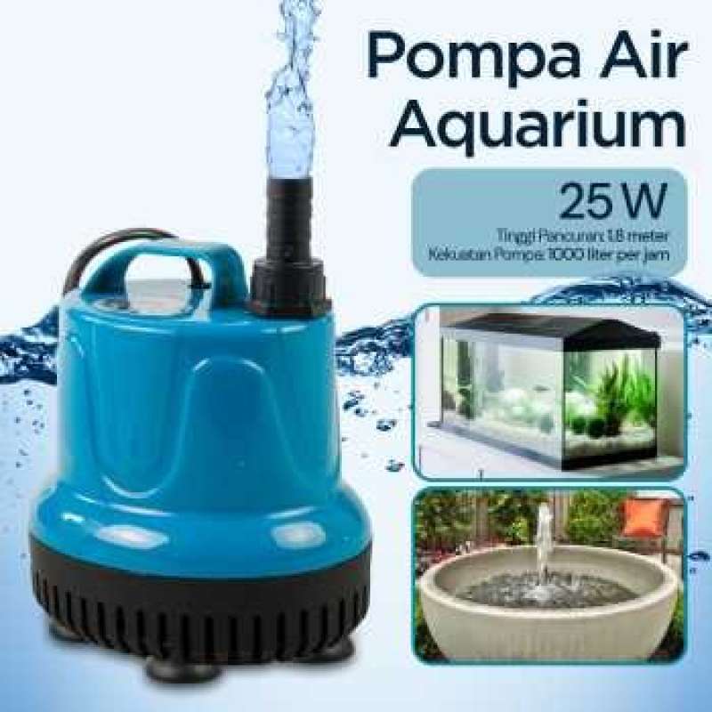 Jual Pompa Air Celup Aquarium Kolam Hidroponik Submersible Water Pump - Biru 12w Di Seller ...
