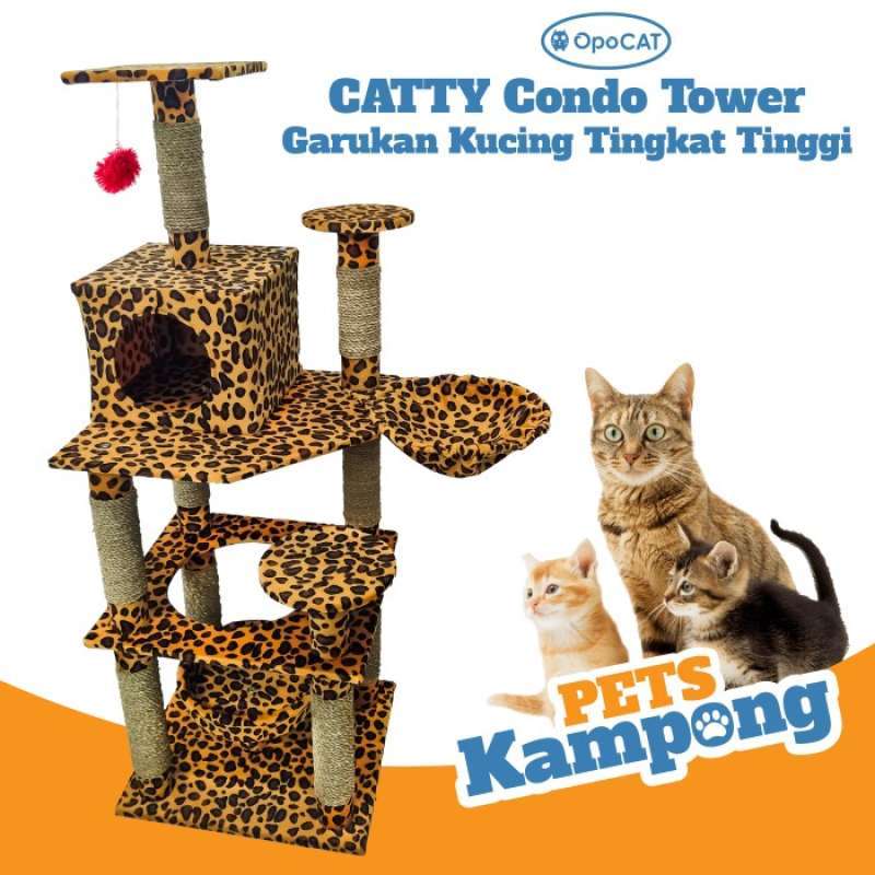 Jual Opo Cat Catty Condo Tower Garukan Kucing Tingkat Tinggi - Kuning ...
