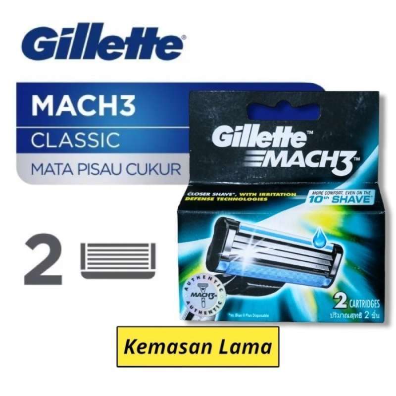 Jual Gillette Mach 3 Pisau Alat Cukur Razor Dan Refill Isi 2 - Handle ...