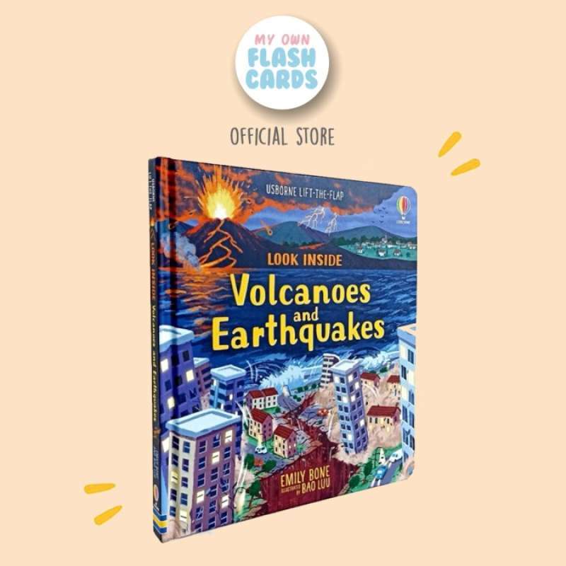 Promo Usborne Look Inside Volcanoes And Earthquakes Boarf Children Book ...
