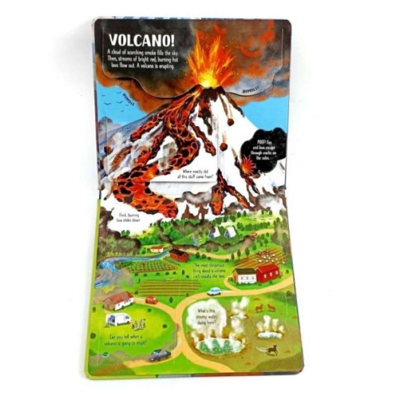 Promo Usborne Look Inside Volcanoes And Earthquakes Boarf Children Book ...