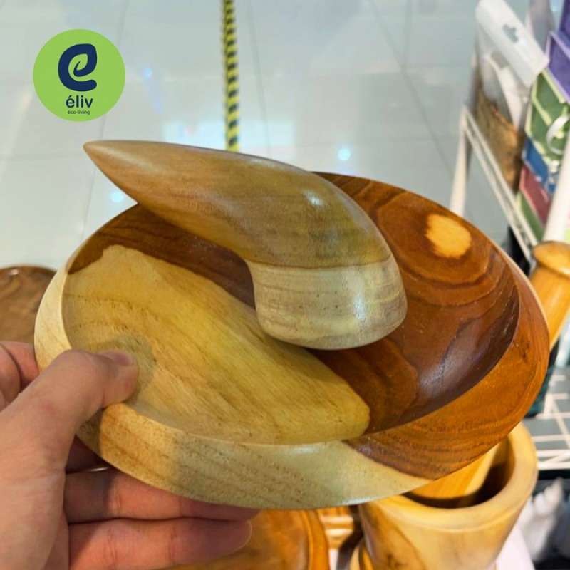 Jual Eliv Cobek Kayu Jati Dan Ulekan Kayu Jati - Teakwood Mortar Pestle ...