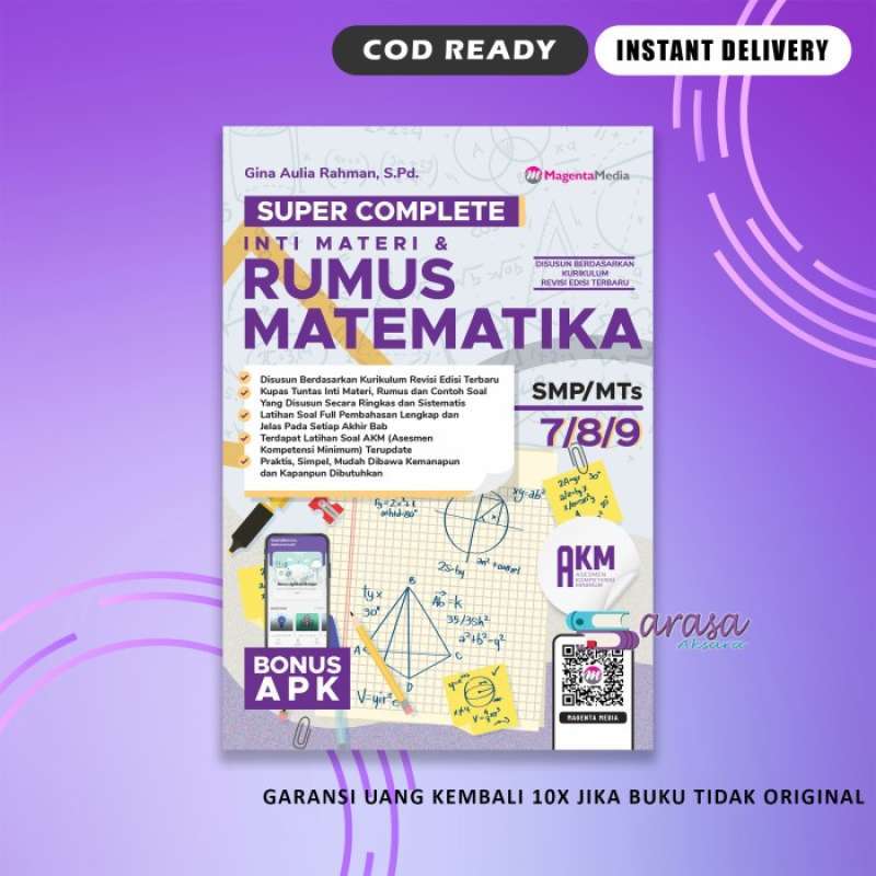 Promo Buku Pelajaran Smp Super Complete Rumus Matematika Smp/mts Kelas ...