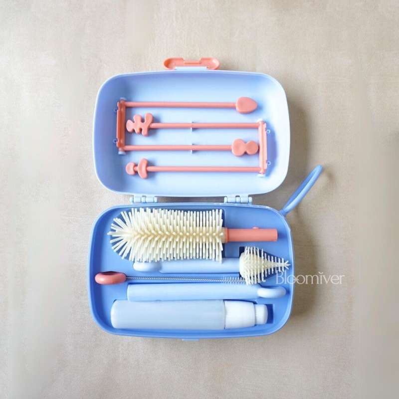 Jual Bloomiver Portable Rack And Brush Set / Sikat Pembersih Botol Susu ...