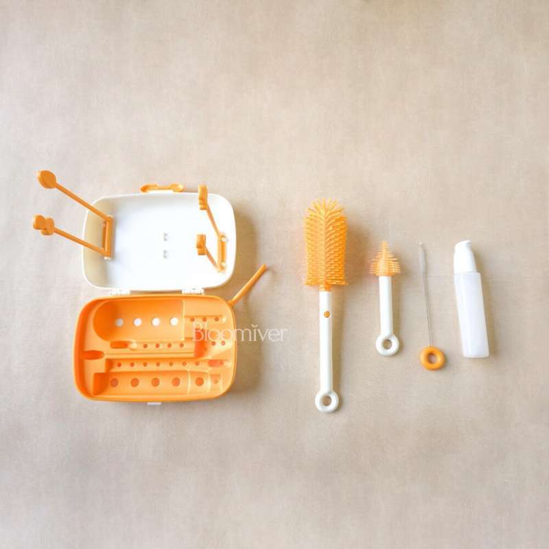 Jual Bloomiver Portable Rack And Brush Set / Sikat Pembersih Botol Susu ...