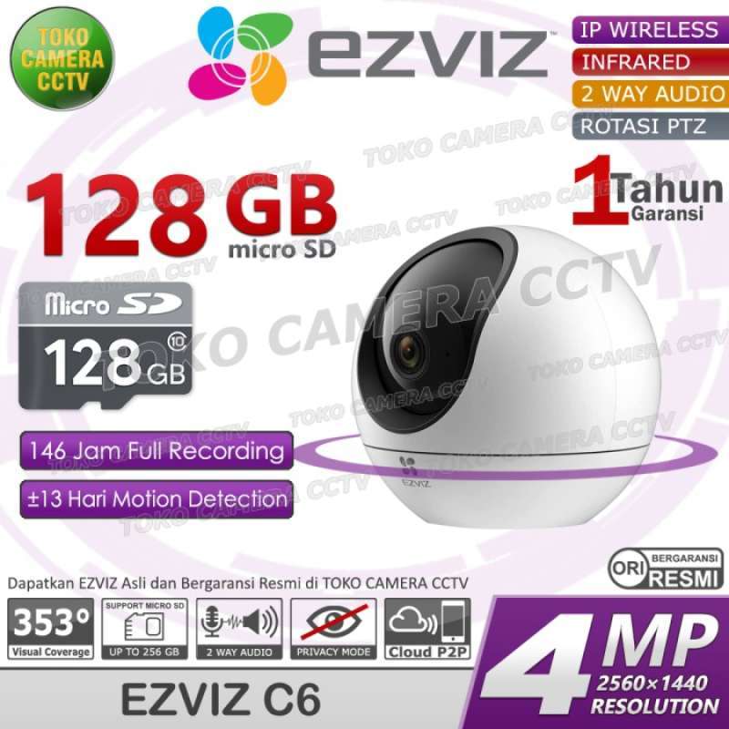 Promo Cctv Wifi Kamera Ip Camera Ezviz C6 2k 4mp Kamera Cctv Wireless ...