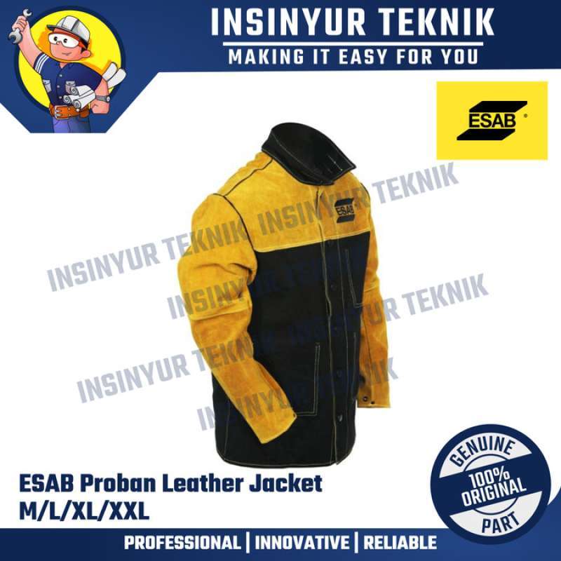 Jual Jaket Las Kulit Esab Proban Welding Leather Jacket Comfort X L Xl ...