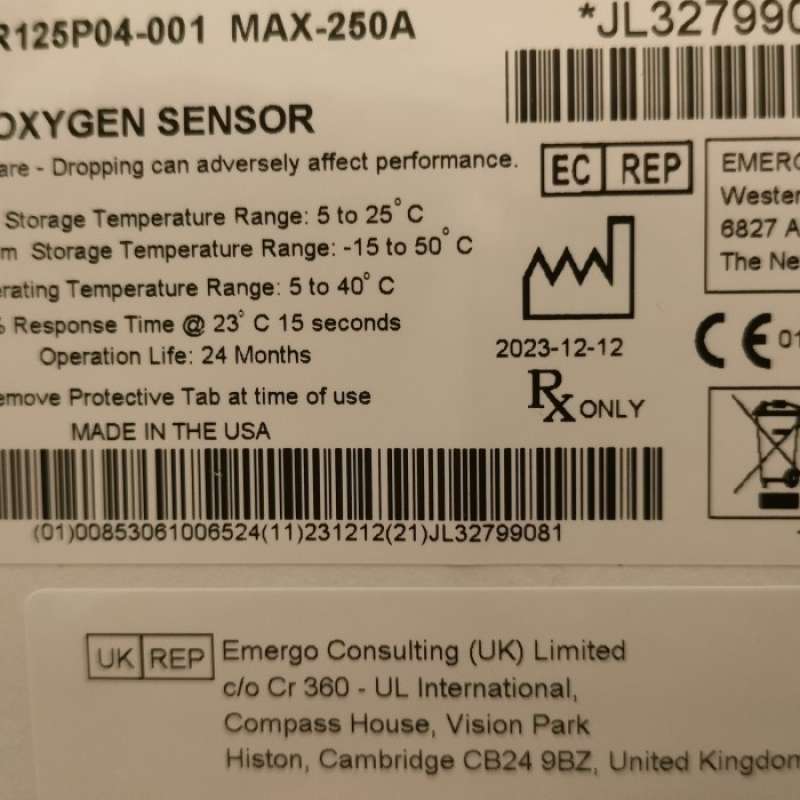 Jual Maxtec Max-250a Oksigen Sensor O2 Cell Di Seller Yama - Cengkareng ...