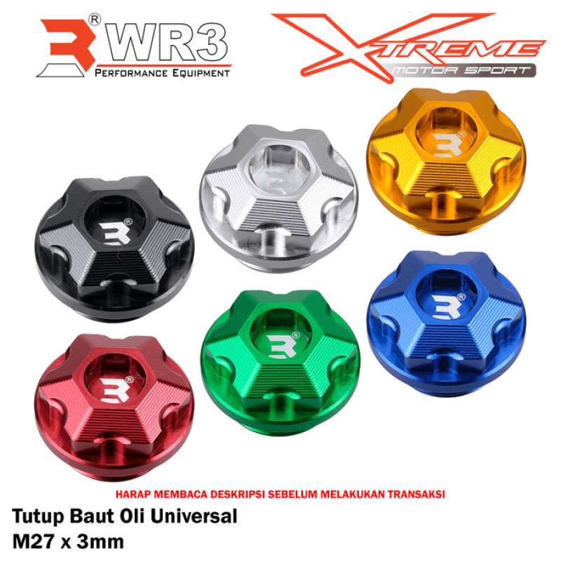 Promo Tutup Baut Oli Wr3 Universal Zx25r Ninja Vario Baru - M27x3 Gold ...