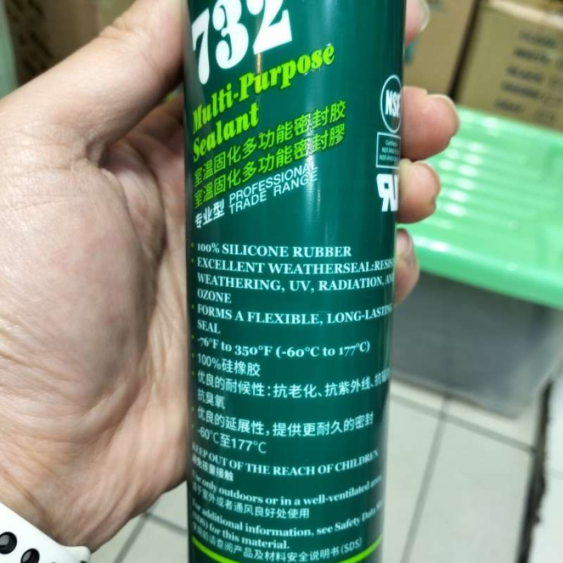 Jual Dowsil 732 / Dowsil 732 Silicone Rtv Adhesive/sealant - Hitam Di ...