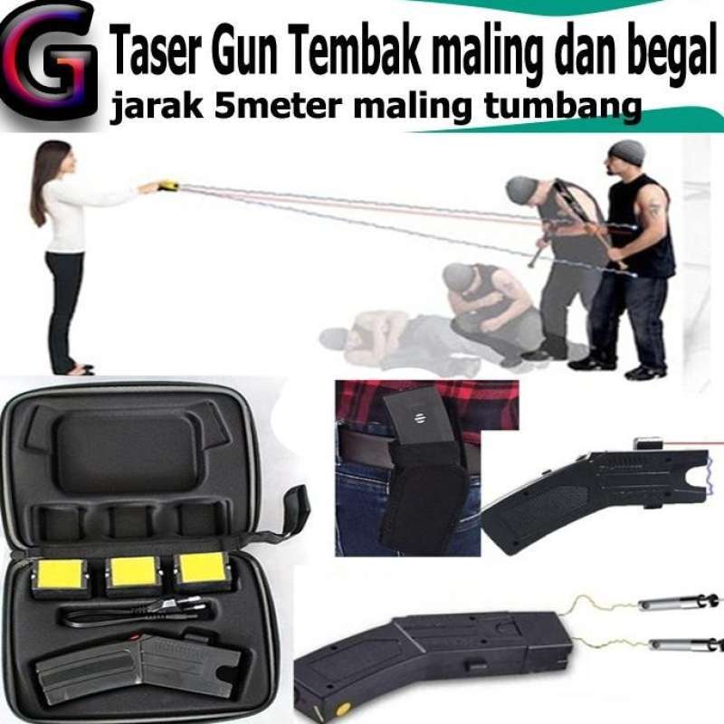 Jual Original Taser Gun / Senjata Kejut Listrik Jarak Jauh Maling Dan ...
