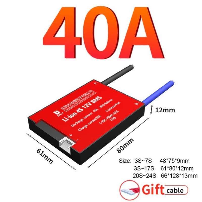Jual Lifepo4 Bms 8s 24v 25.6v 40a 60a 80a 100a Daly Cell 32700 ...