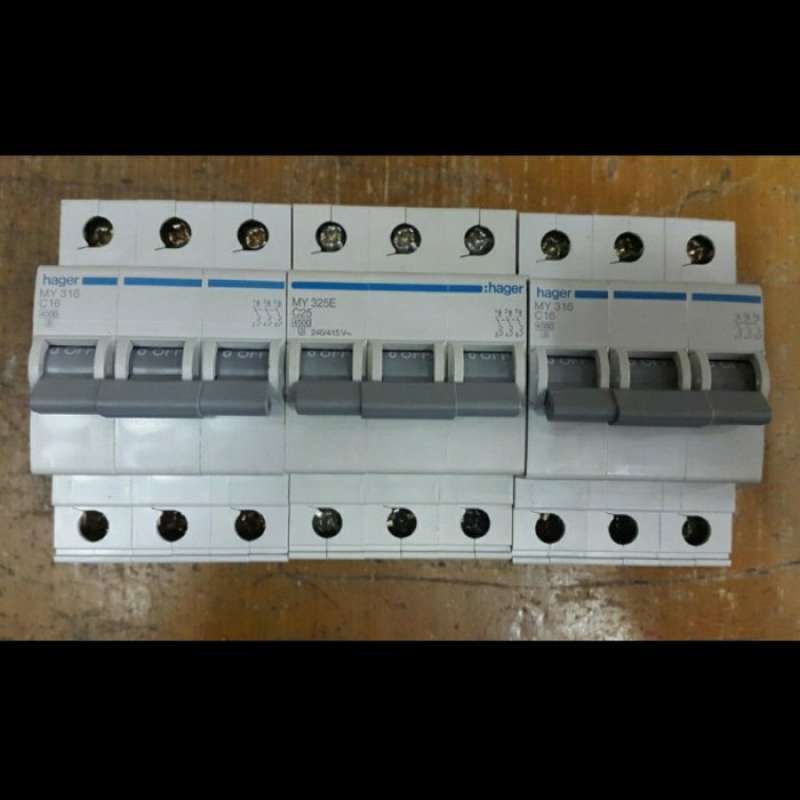 Jual Promo Mcb Hager 3p 10a 16a 20a 25a 32a 40a 4,5ka 3 Phase - 32a Di Seller Raindrop ...