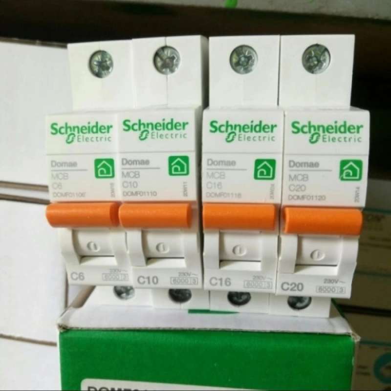 Jual Mcb Schneider Domf01116 6a 10a 16a 20a 1 Phase 1p Breaker Original - 20 Ampere Di Seller ...