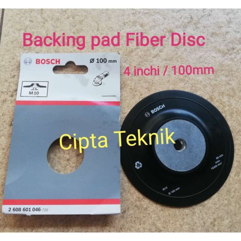 Jual Backing Pad Fiber Disch 4 Inchi Bosch - Tatakan Amplas Fiber Di ...