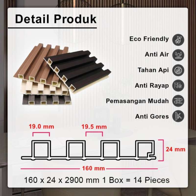 Promo Wood Panel Wpc Dinding - Wallpanel Partisi Kayu Pvc - Woodpanel ...