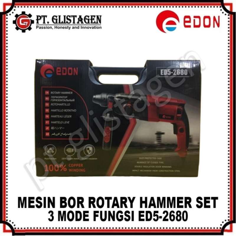 Jual Edon Ed5 2680 Mesin Bor Rotary Hammer 3 Mode Bobok Beton Besi Kayu ...