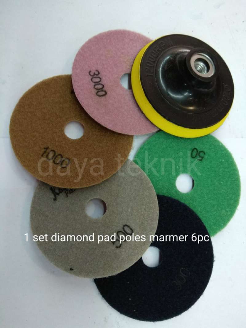 Jual 1 Set Diamond Pad 6pc - Pad Poles Marmer Dan Granite 4 Di Seller ...