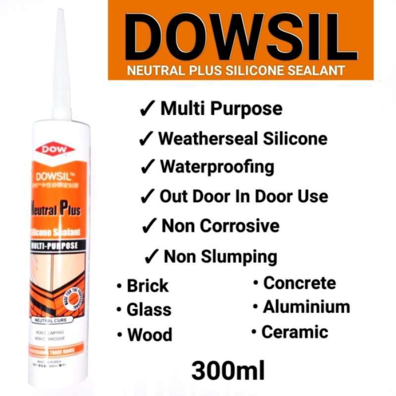 Jual Lem Dowsil Netral Plus/silicone Sealant Dowsil Neutral Plus/lem Dowsil - Clear Bening Di ...