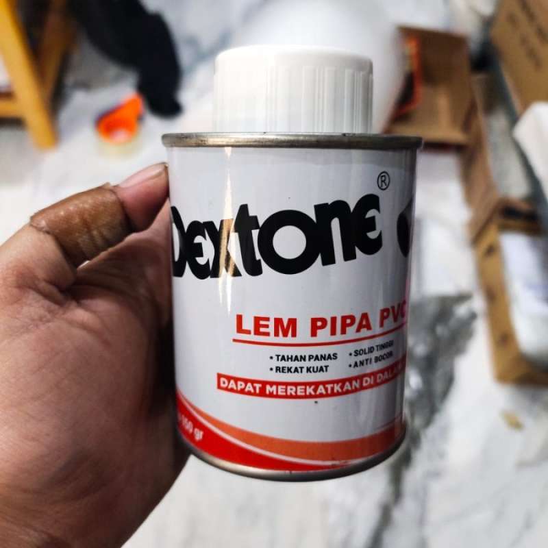 Jual Lem Pipa Dextone Kaleng 400gr - Lem Pipa Kuas Koas / Bukan ...