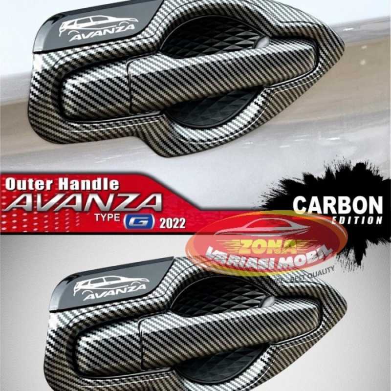 Promo Paket Cover Door Handle + Outer Pintu All New Avanza 2022 Carbon Hitam Diskon 27% Di ...
