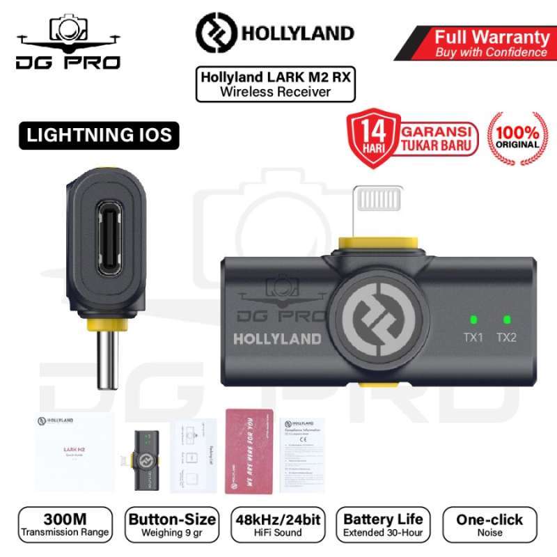 Jual Hollyland Lark M2 Rx Wireless Receiver Lightning / Usb Type C ...