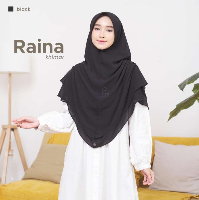 Jual Azmeela Raina Khimar Ruffle Bahu - Misty Blue Di Seller Aghanim ...