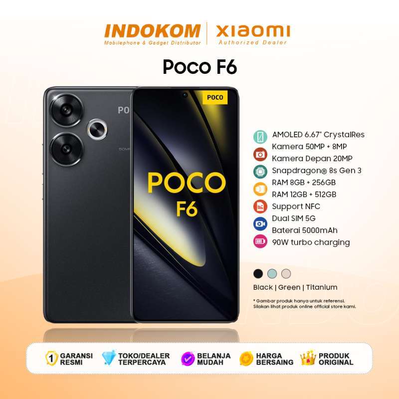 Jual Poco F6 5g Ram 8gb/12gb + 256gb/512gb | Snapdragon 8s Gen 3 - Garansi Resmi Di Seller ...
