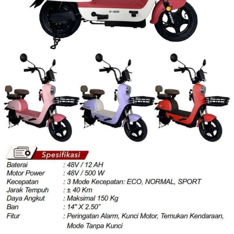 Promo Sepeda Listrik Exotic Ev 925 Watt E-bike By Pacific - Putih Diskon 4% Di Seller Brecht.id ...