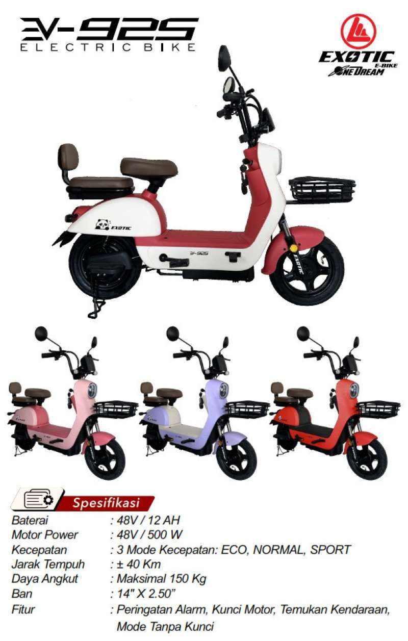 Promo Sepeda Listrik Exotic Ev 925 Watt E-bike By Pacific - Putih ...