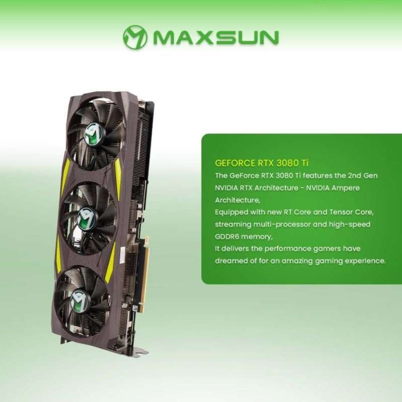 Jual Vga Card / Vga Nvidia Maxsun Rtx 3080 Ti Turbo 12gb Gddr6x 384 Bit ...