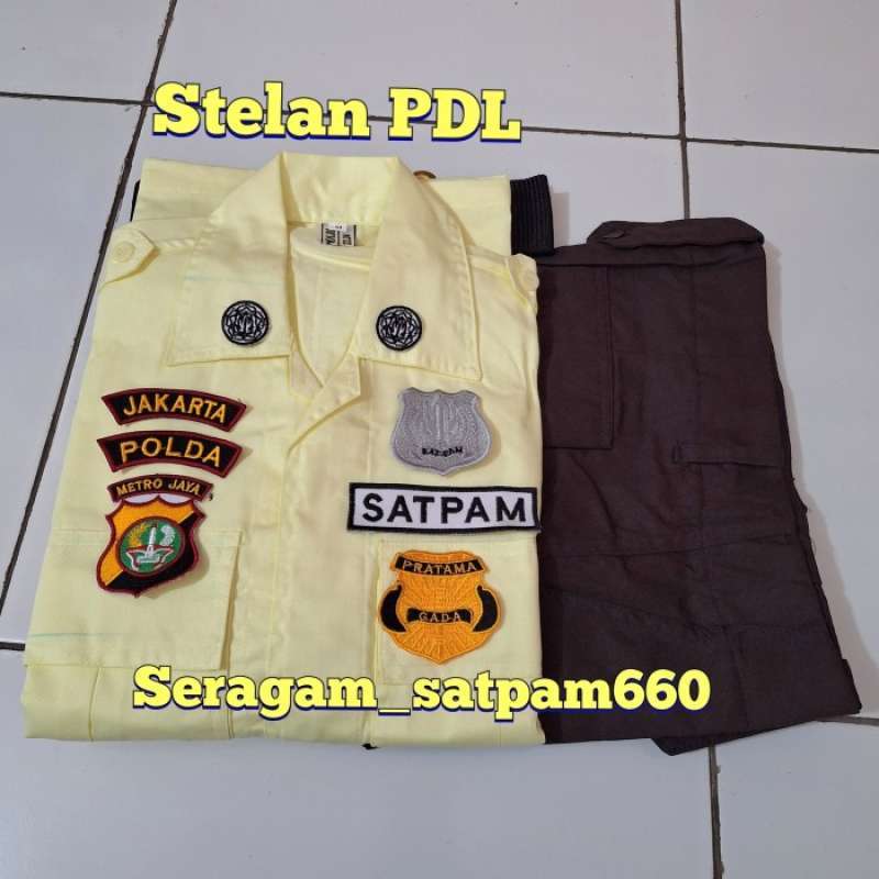 Jual Seragam Satpam Security Pdh Dan Pdl Cream Terbaru 2023 - L Pendek +atribut Di Seller Zati ...