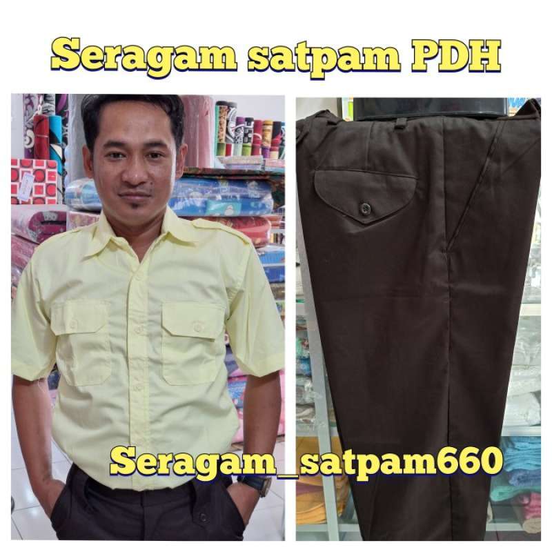 Jual Seragam Satpam Security Pdh Dan Pdl Cream Terbaru 2023 - L Panjang ...