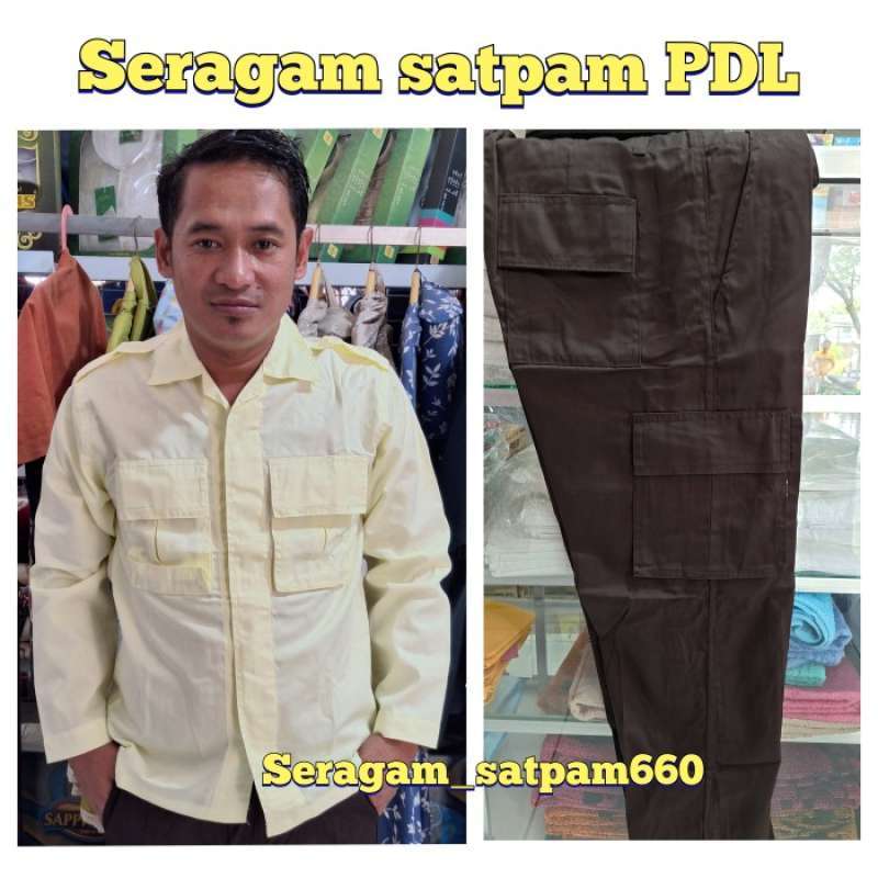Jual Seragam Satpam Security Pdh Dan Pdl Cream Terbaru 2023 - L Panjang ...
