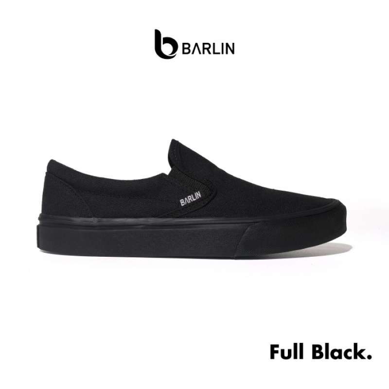 Jual Barlin - Sepatu Slip On Pria Wanita - Elder All Black - 42 Di ...