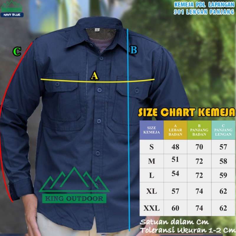 Jual Kemeja Pdl 501 Premium Model Double Saku Navy Blue |seragam Organisasi - Xxl Cream Khaki Di ...