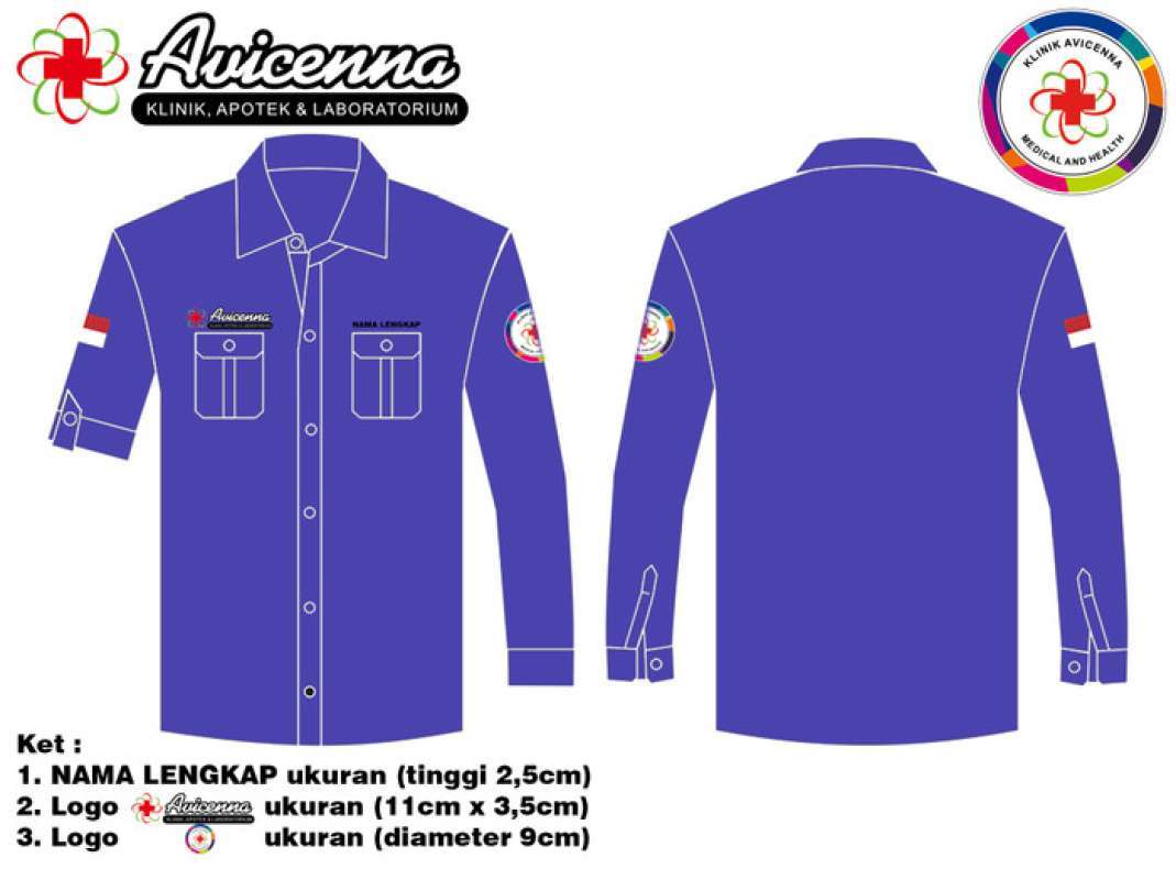 Jual Kemeja Kerja Seragam Kesehatan Pmi Klinik Apotek Laboratorium ...